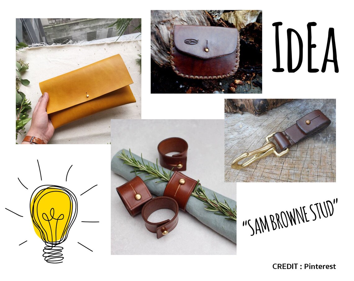 X10 Sets of 5mm Brass Sam Browne Stud Screw Studs Ball - Etsy