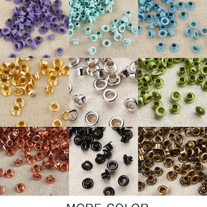 200pieces Black Hole Round Eyelets 4mm Inner Diameter / Small Grommet ...