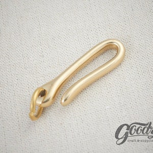 Solid Brass Fish Hook Keychain | Wallet Fish Hook | Brass U Hook ...