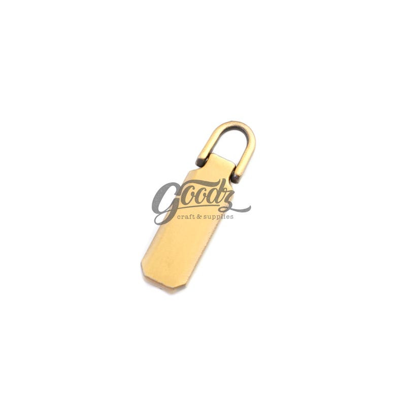 Minimalist Zipper Puller Replacement: Polished Gold, Silver, Brass - 4 ...