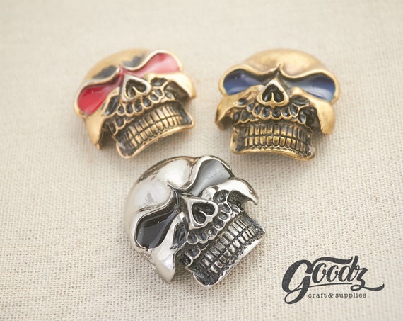 Biker Skull Head Concho Screw Back Decorate Concho Leather | Etsy