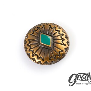 2pieces Round Concho Button | Vintage Concho Screw Back | Leather Craft ...