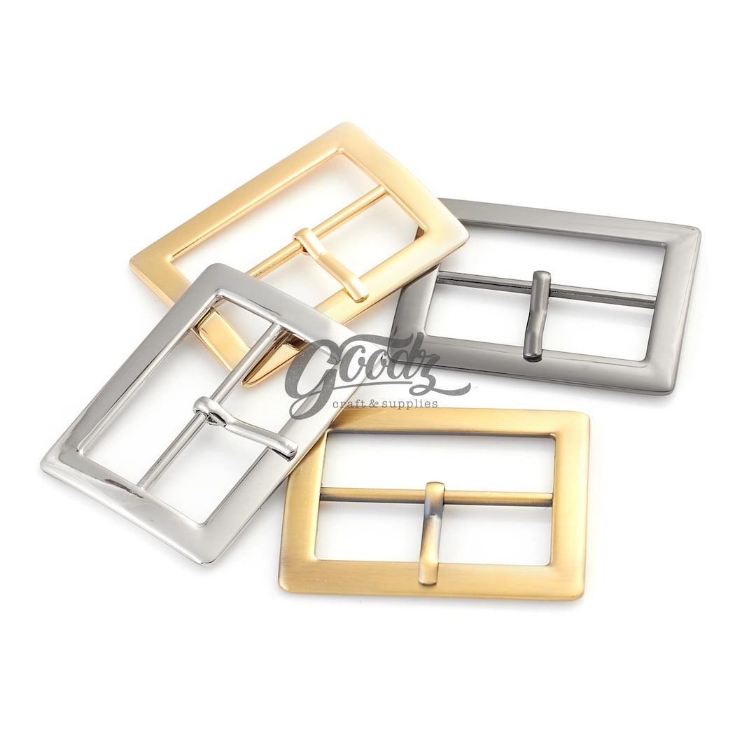 19-43/64" - 50mm Metal Rectangle Center Bar Belt - Bag Buckle | 4 Color ...