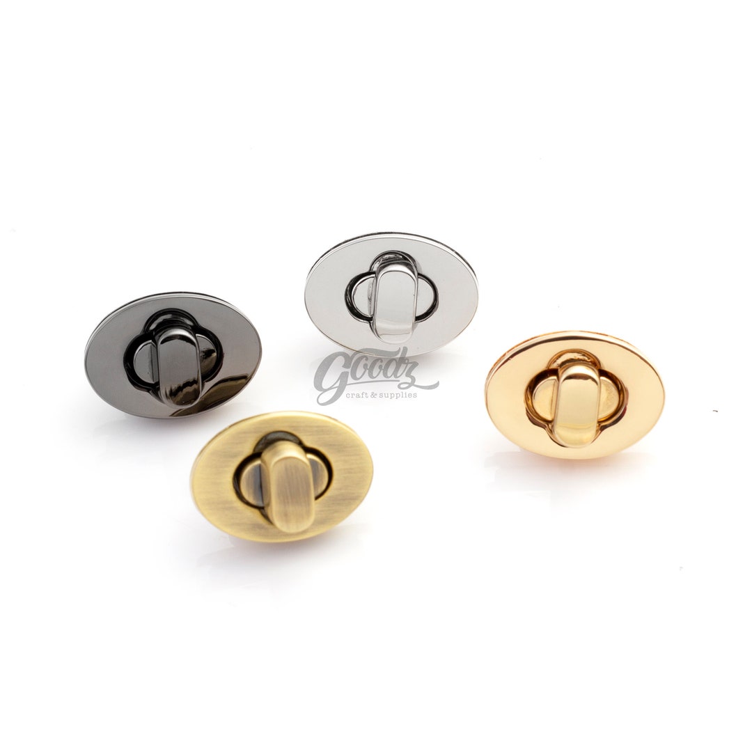 Set of 2pieces 23mm Fastener Oval Twist Bag Purse Lock | Locks Hardware ...