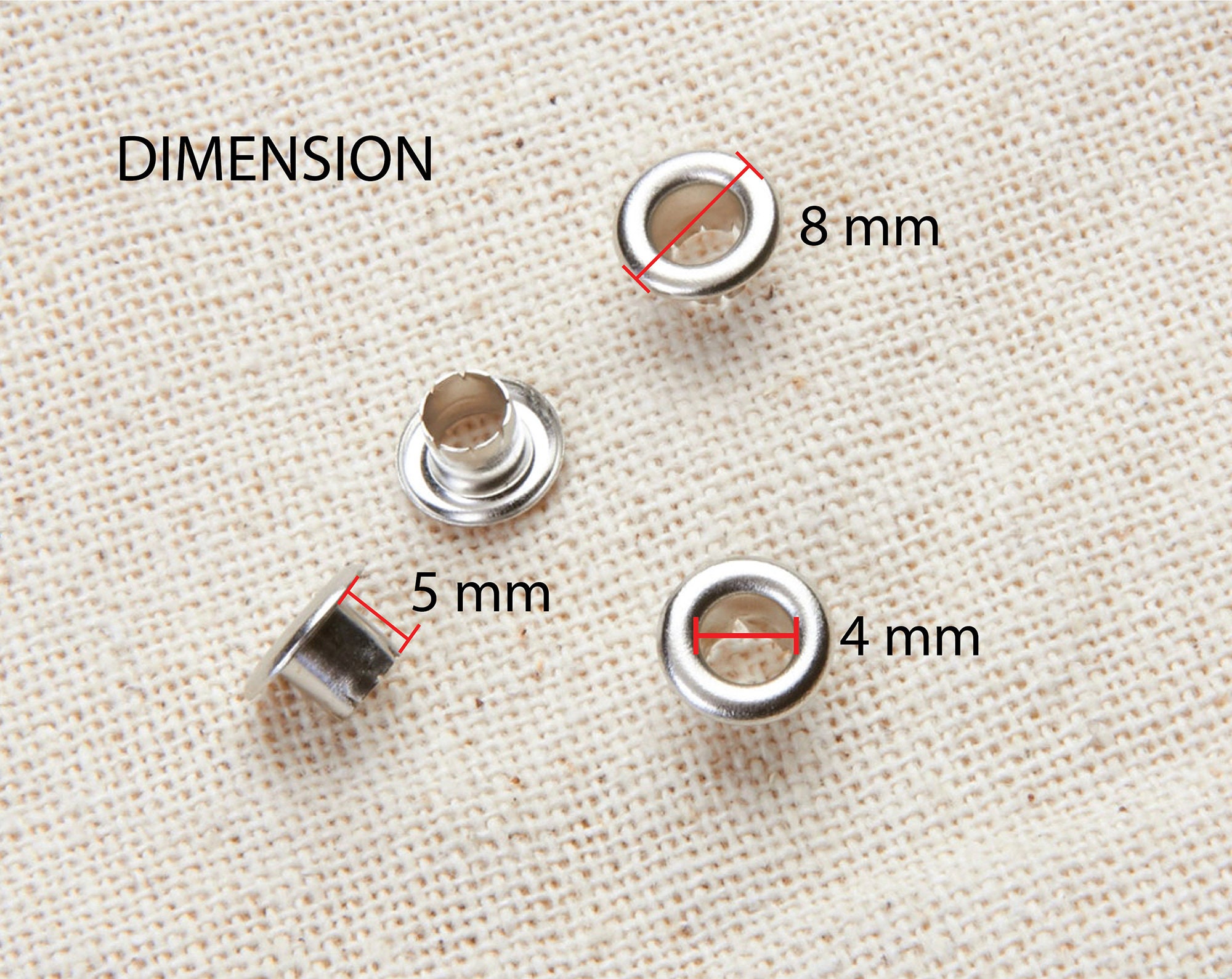 200pcs Hole Round Eyelets 4mm RED Matte / Red Grommet / Small | Etsy