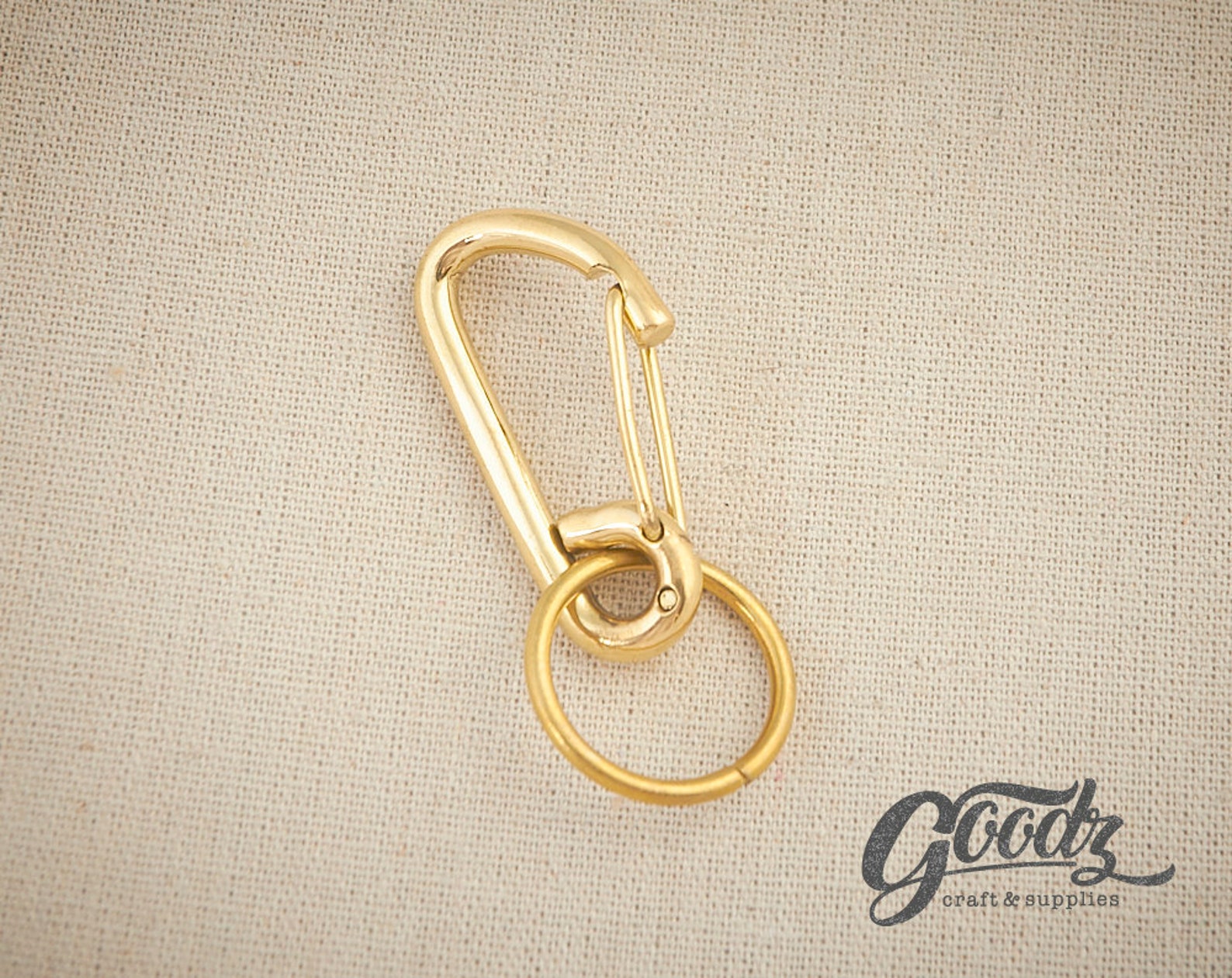 Brass Carabiner Spring Snap Clip D Shape Brasscarabiner | Etsy