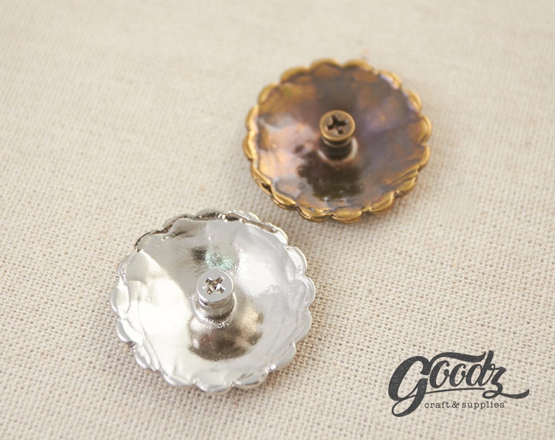 Round Concho Flower Concho Decorate Concho Biker Concho | Etsy