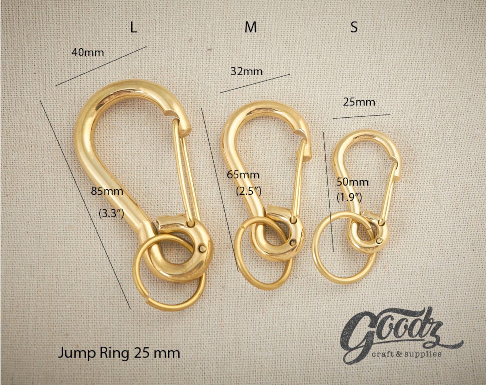 Solid Brass Carabiner Clasps Loop Belt / Brass Hook / Brass - Etsy