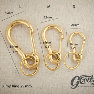 Solid Brass Carabiner Clasps Loop Belt / Brass Hook / Brass - Etsy