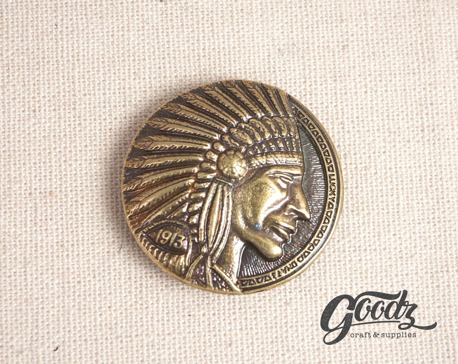 2D Indian Skull Head Round Concho Concho Screw Back Biker - Etsy