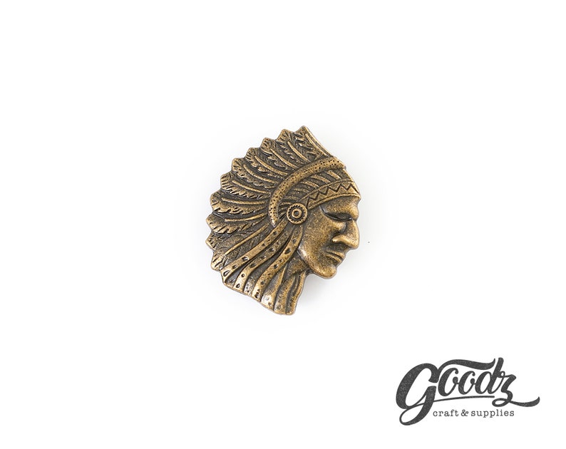 Indian Head Conchos Biker Wallet Concho Leather Crafts - Etsy