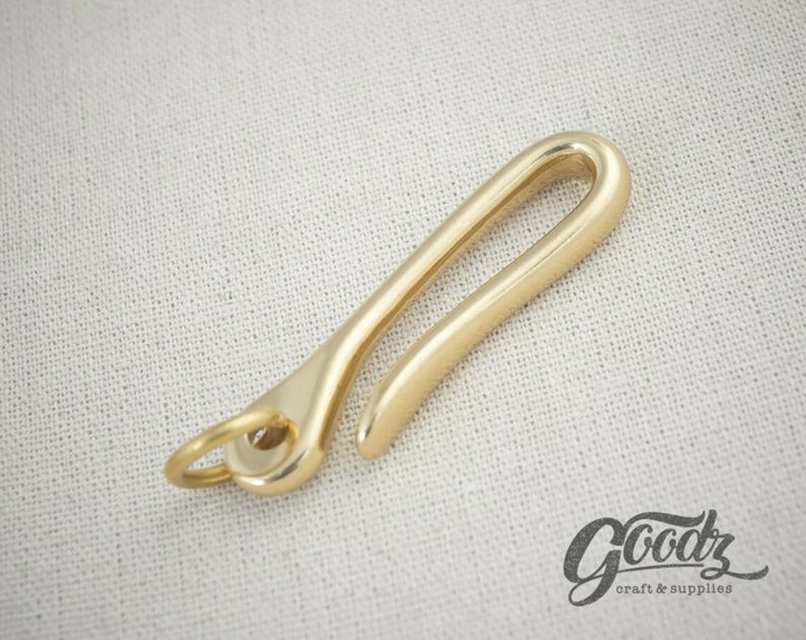 Solid BRASS Fish Hook Keychain Wallet Fish Hook Fish Hook - Etsy