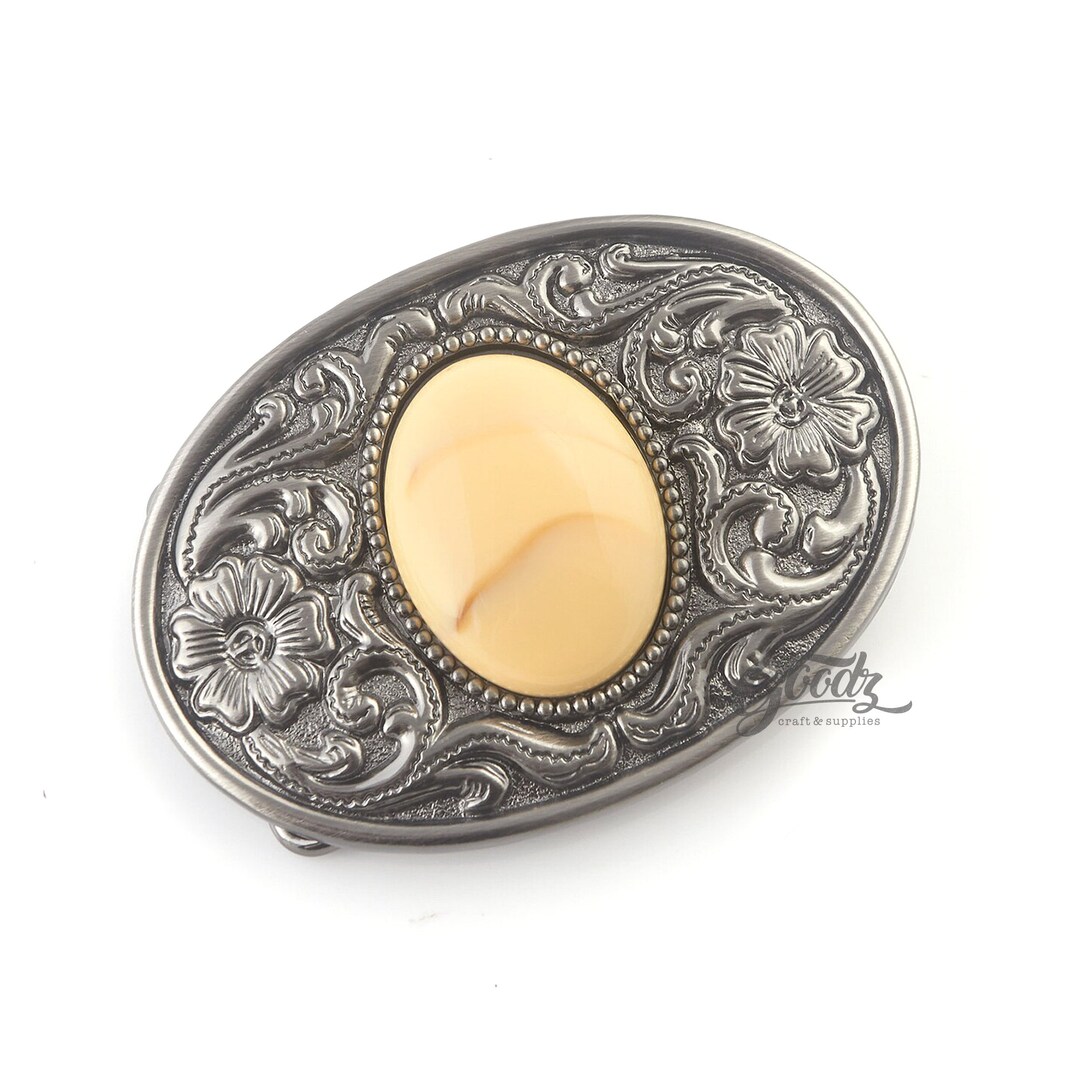 1.57 40mm Vintage Rodeo Stone Belt Buckle Oval Vintage Cowboy Belt ...