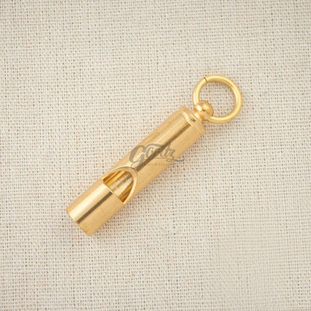 40mm Raw Brass Whistle Charms Pendant Keychain survival Supplies ...