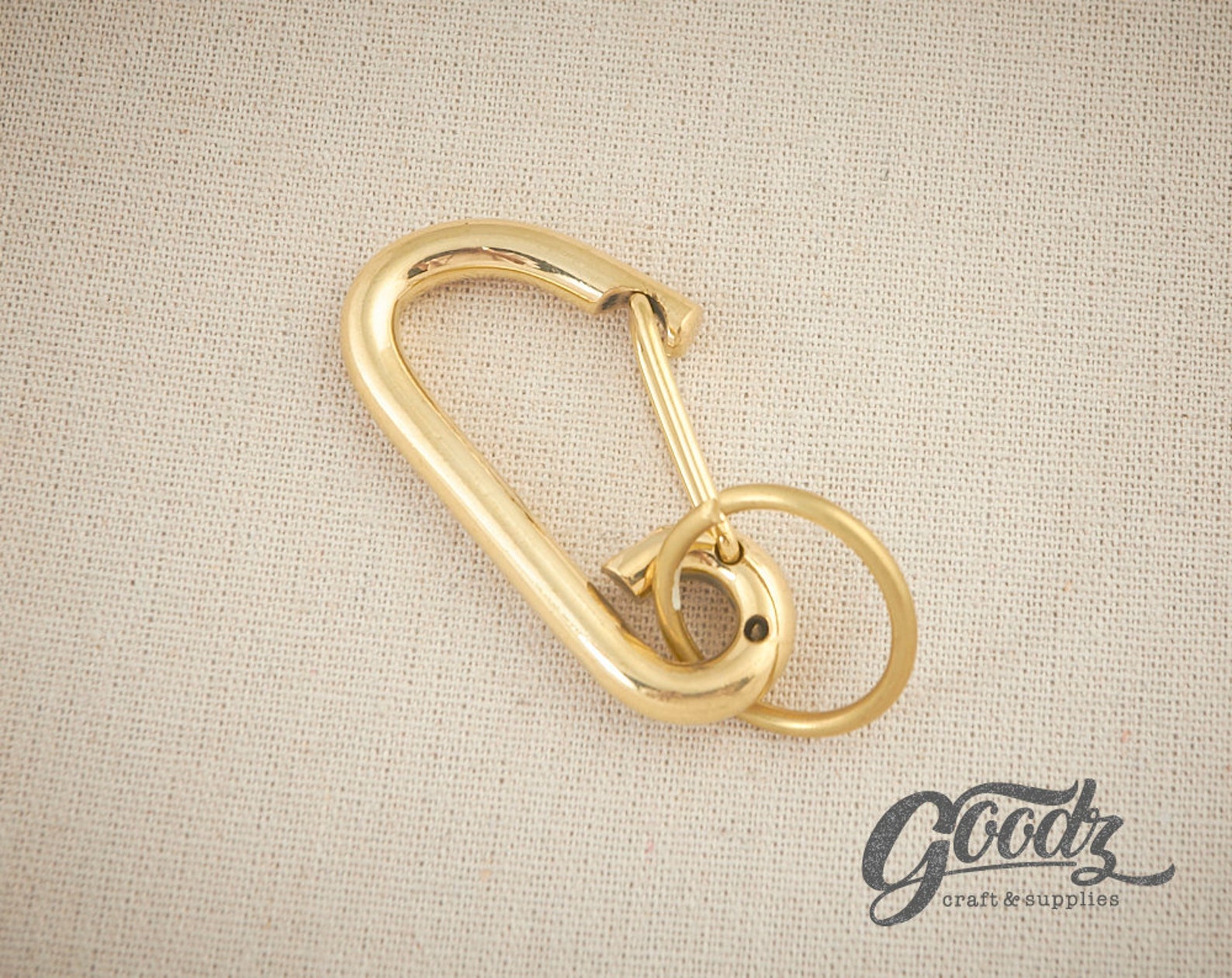 Brass Carabiner Spring Snap Clip D Shape Brasscarabiner | Etsy