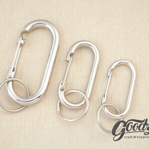 Solid Brass Hook Keychain Leather Craft Accessory Carabiner Clip Key ...