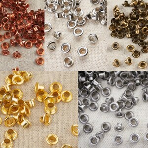 200pieces 4mm Hold Round Grommet Leather Craft Grommet Tag Label ...