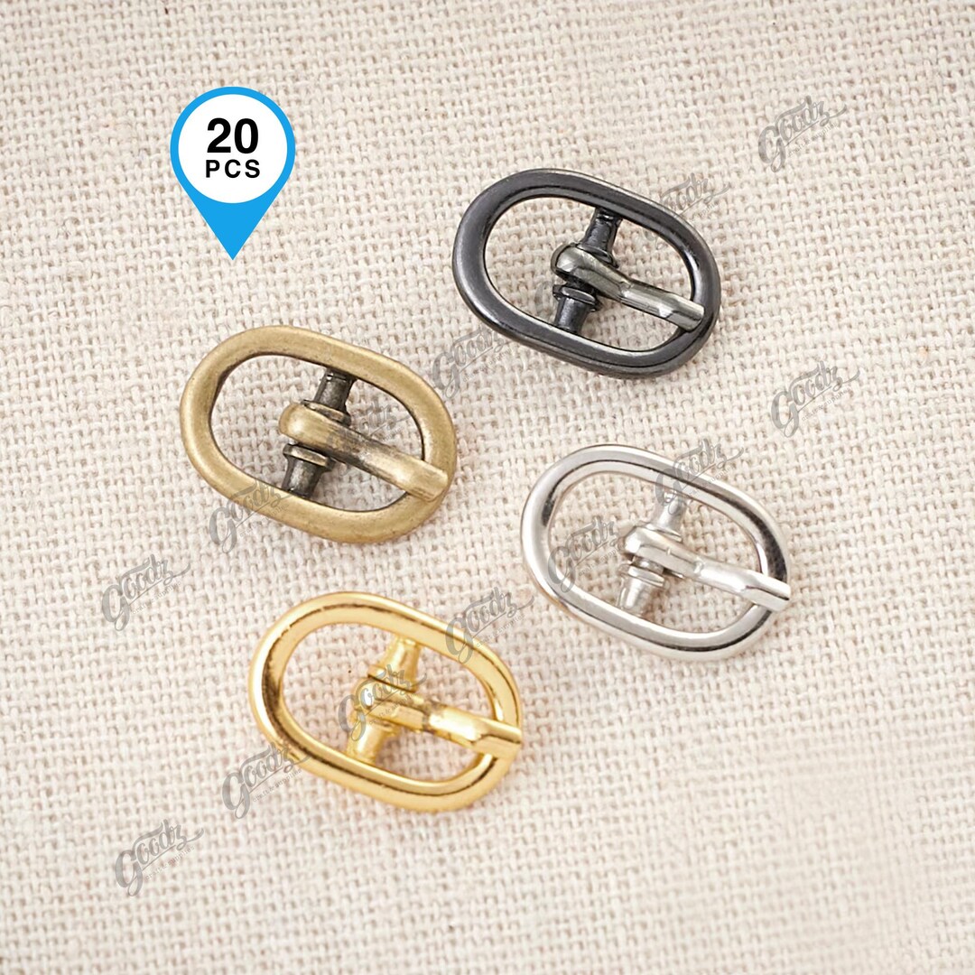 Oval Mini Center Bar Buckles , X20pcs , 9mm | Tiny Buckle | BJD Doll ...