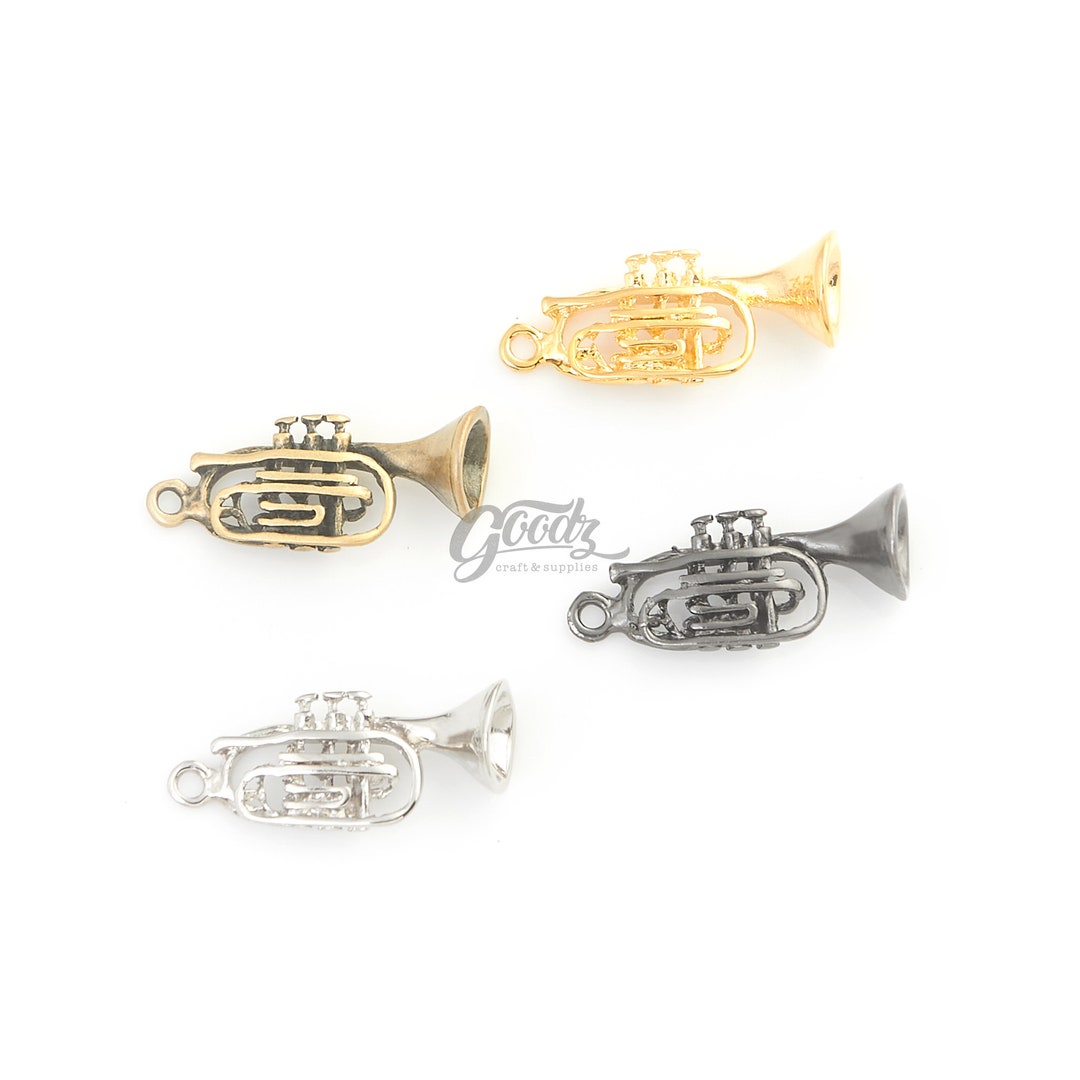 X10pieces 3D Mellophone Instrument Music Jewelry Charms | Pendant ...