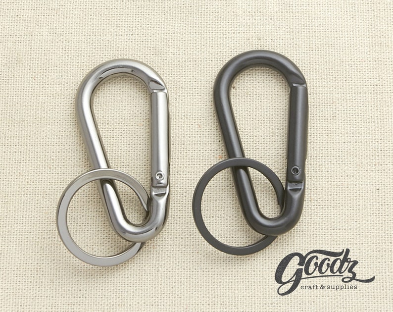 2pieces D-shape Snap Carabiner Clip | Keychain Bag Belt Loop Snap Hook ...
