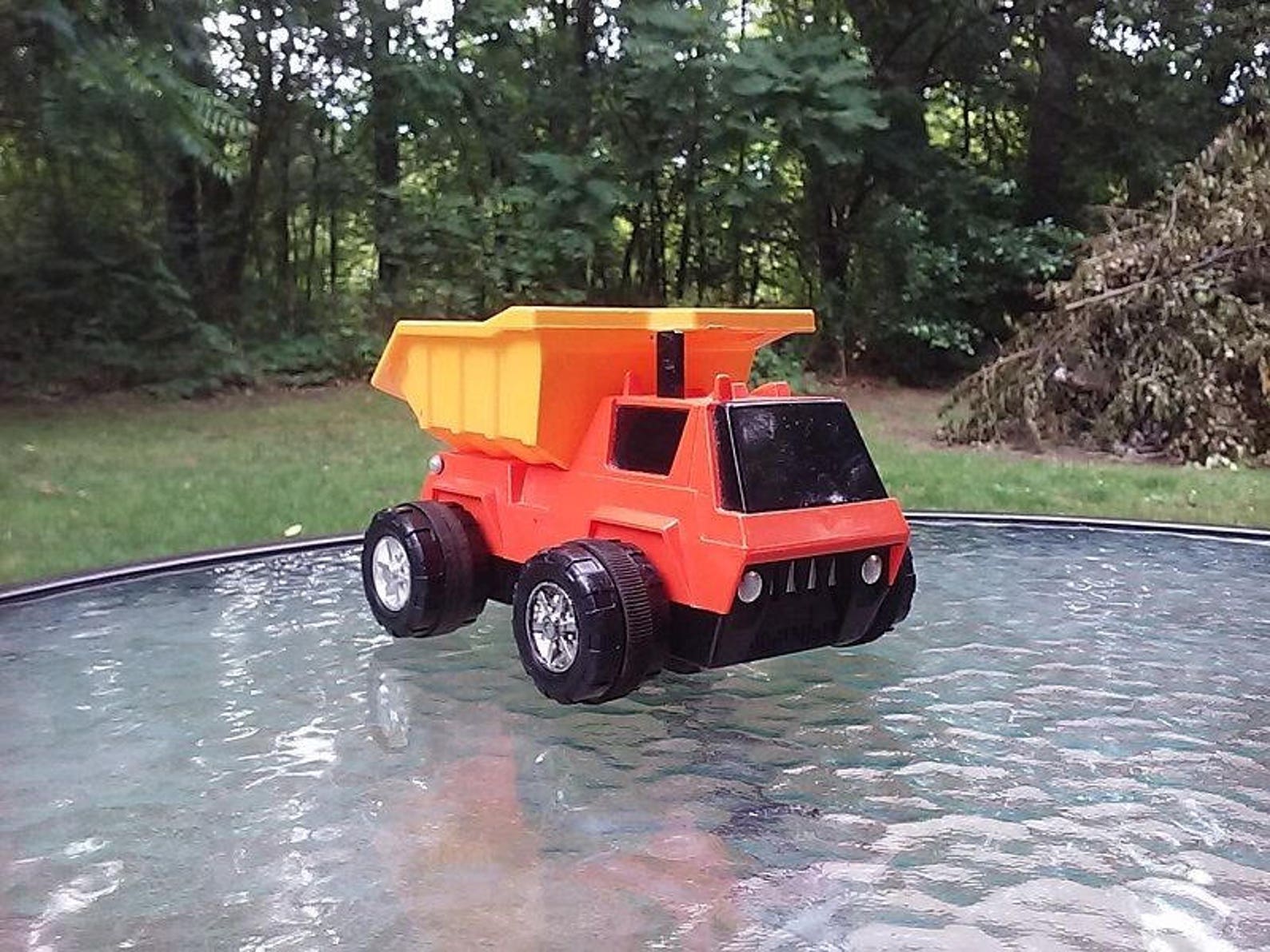 Vtg Matsushiro Dump Truck Toy Friction Forward Reverse Lever 1980s Rare ...