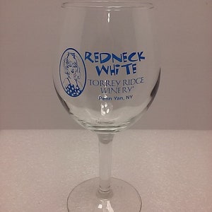 Torrey Ridge Winery Redneck White Wine Drink Glass Penn Yan New York - Etsy