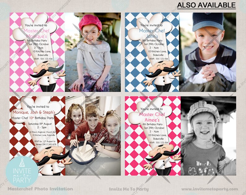Masterchef Invitation Cooking Invitation Chef Invitation | Etsy