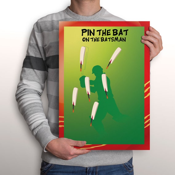 Ready to Print Pin the Bat on the Batsman Party Game Printable, A3 Size ...