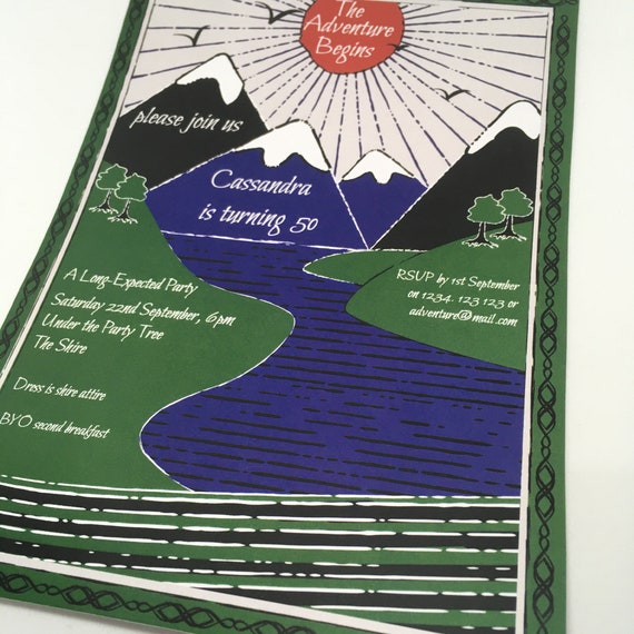 Editable & Printable Vintage Shire/Middle Earth Party Invitation ...