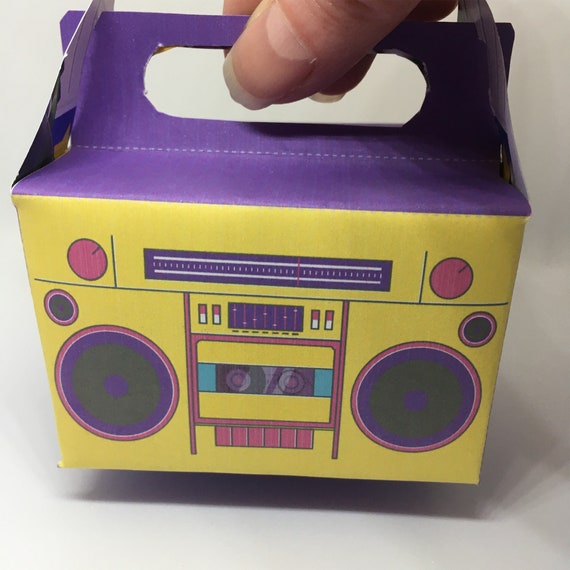 Ready to Print 80's Boombox Party Printable Favor Box - Instant ...