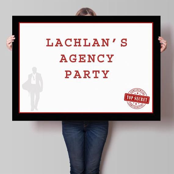 Editable & Printable Secret Agent/Spy Party Backdrop Template A0 Size ...