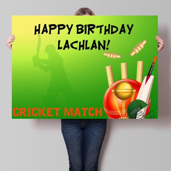 Editable & Printable Cricket Match Party Backdrop Template A0 Size ...