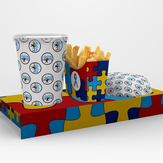 Ready to Print Autism Party/Fundraiser Lunch Box Printable, 3 pcs ...