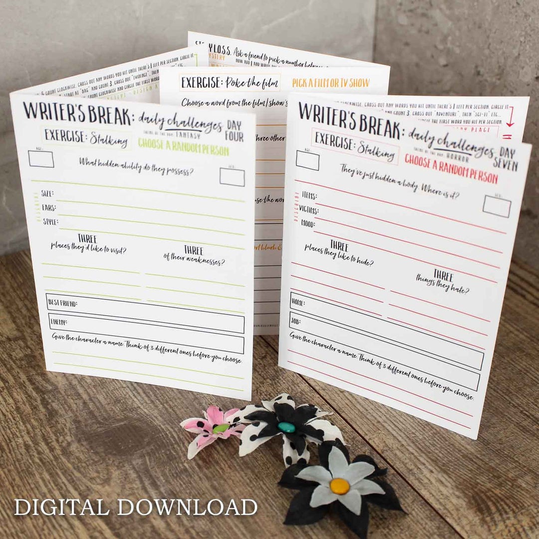 Writing Prompts Printable Worksheets Ideas and Writing Planner Writing ...