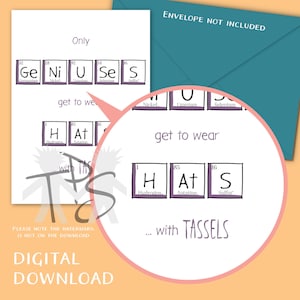 Printable Card for Graduate Periodic Table Science Graduation Card ...