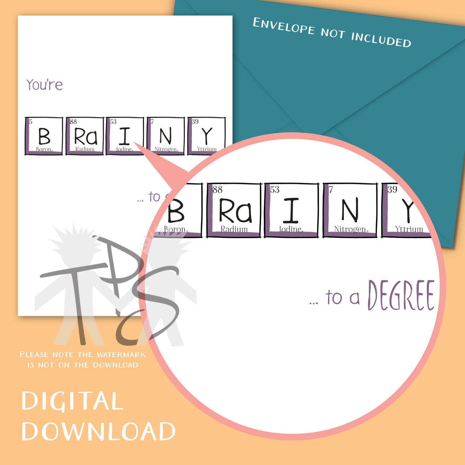 Printable Graduation Card Periodic Table Science Graduation Card ...