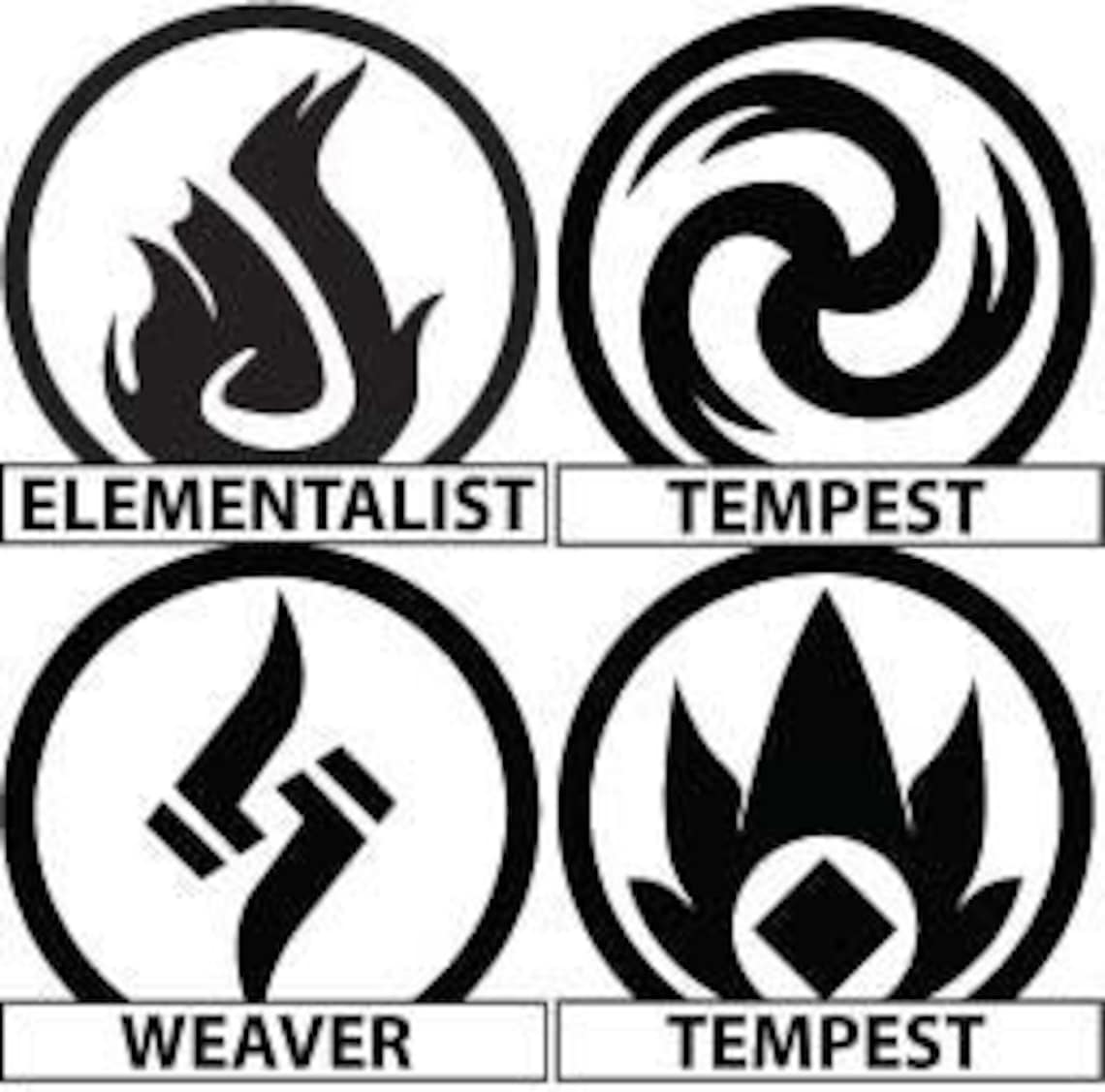 Guild Wars 2 Profession & Elite Specialization Icon Decal - 6" Circular ...