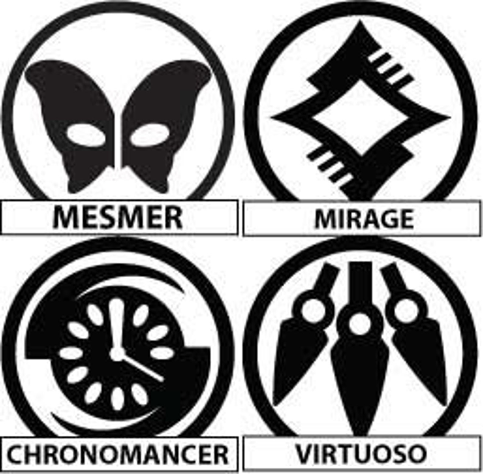 Guild Wars 2 Profession & Elite Specialization Icon Decal 6 Circular ...