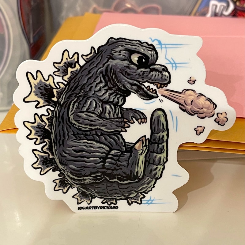 Godzilla Bumper Stickers - Etsy