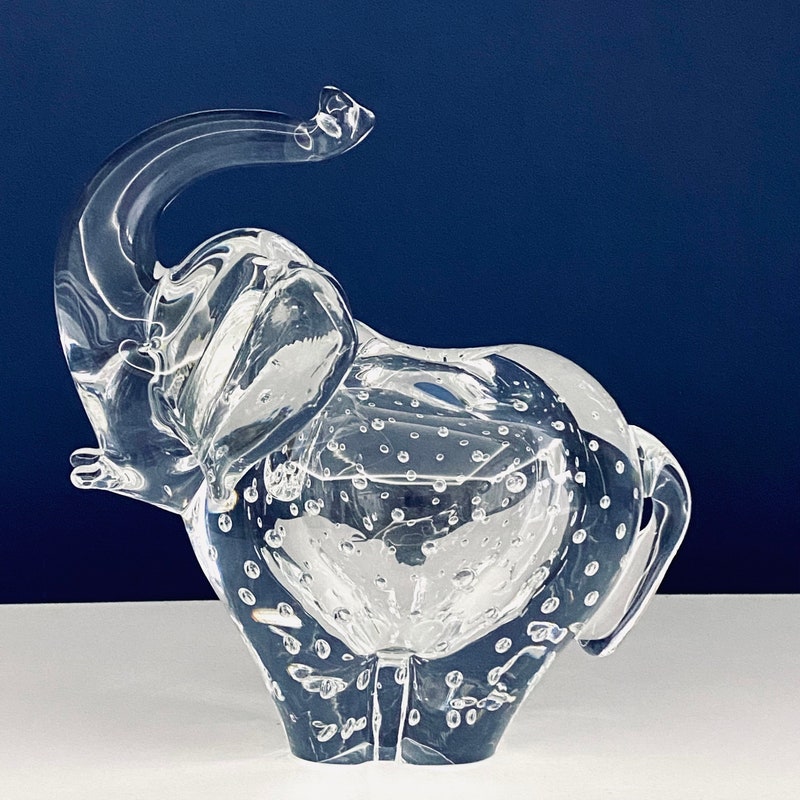 Glass Elephant - Etsy