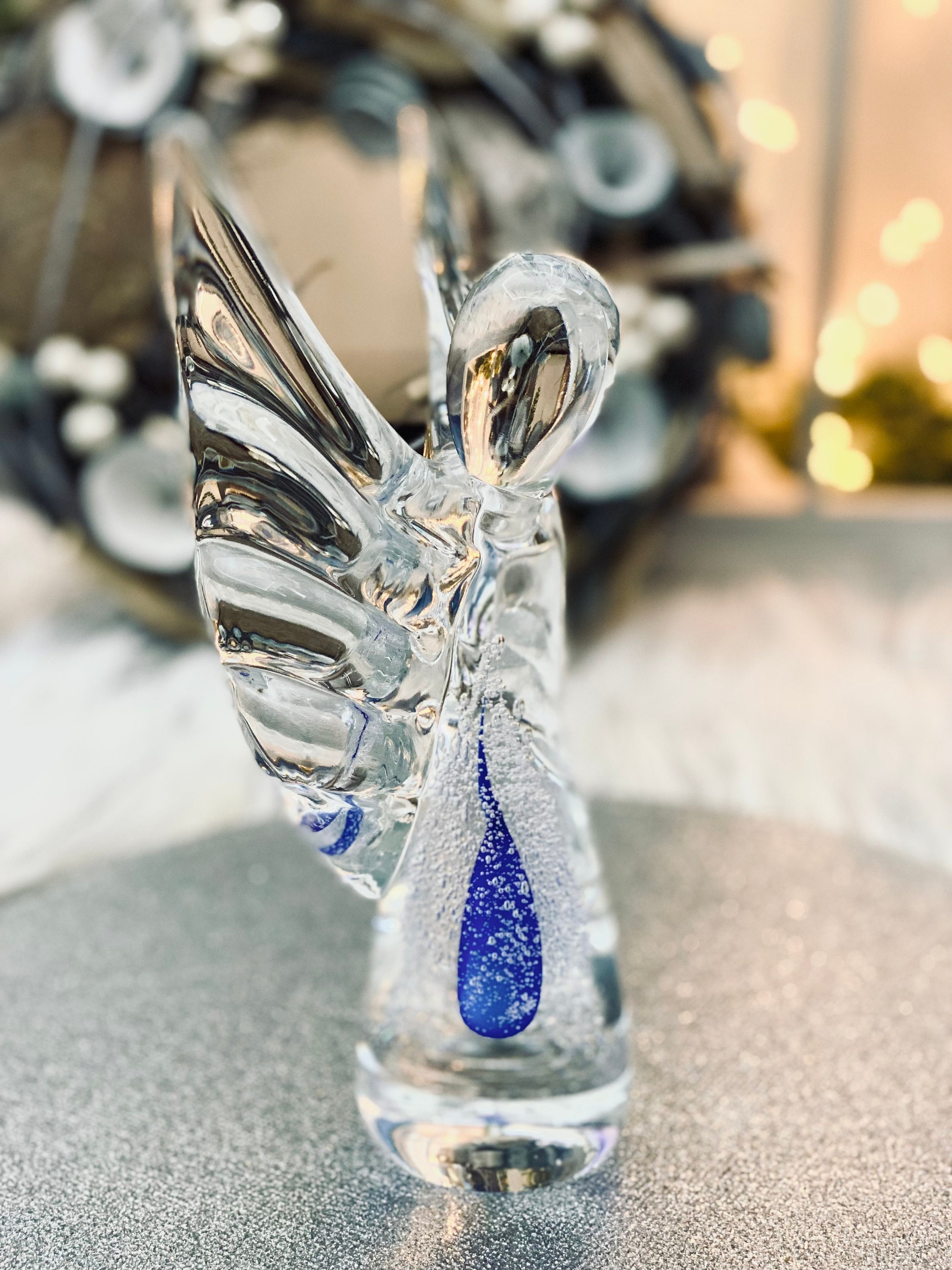 Crystal boy angel sculpture glass angel figurine glass angel | Etsy
