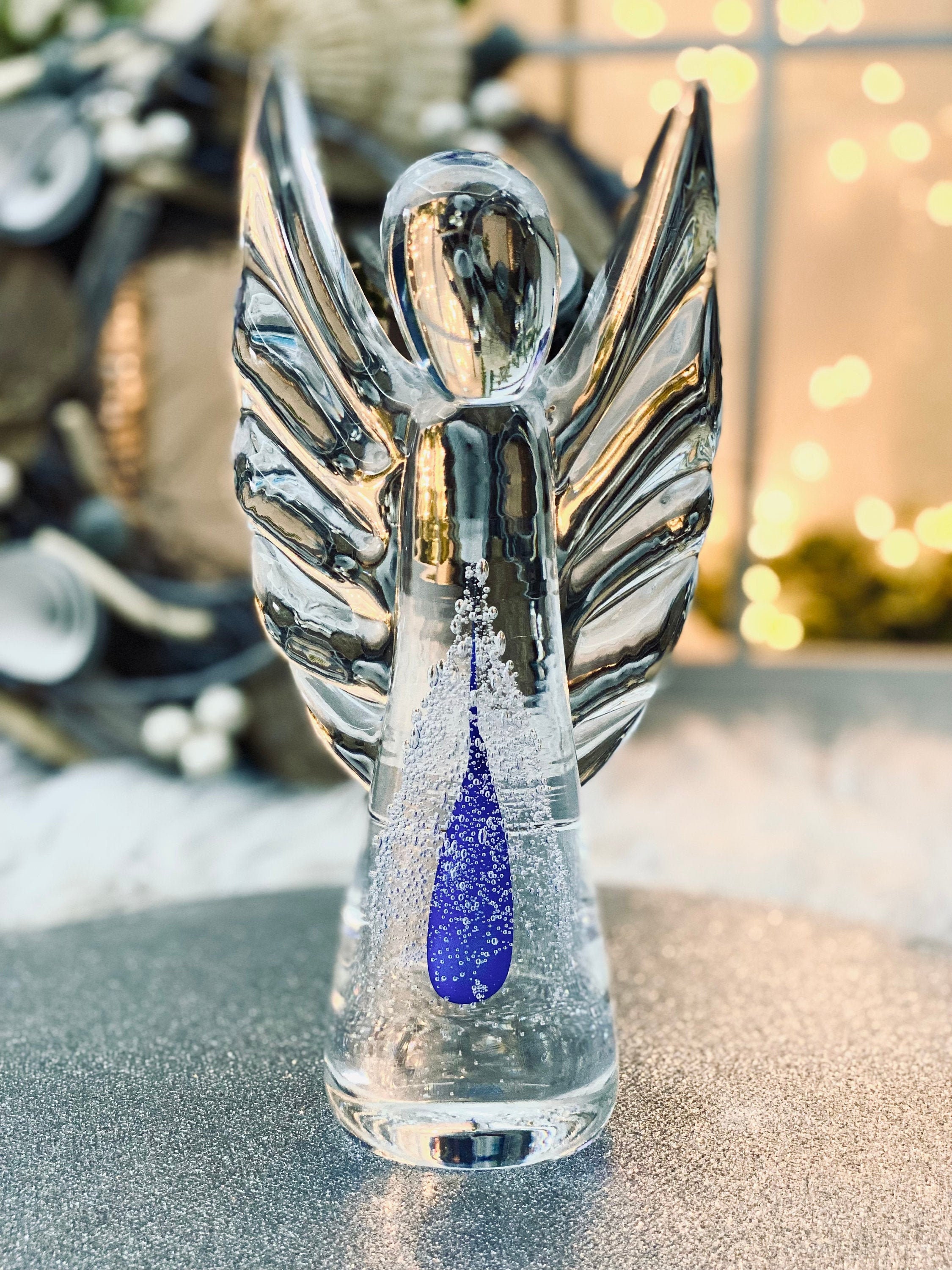 Crystal boy angel sculpture glass angel figurine glass angel | Etsy