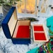 Wooden Jewelry Box Dark Blue Watch Box Navy Casket for - Etsy