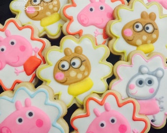 Peppa pig cookies | Etsy