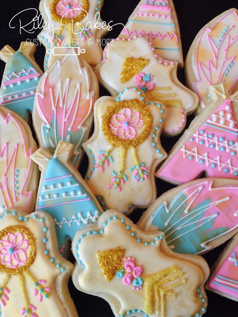 Boho Cookies Boho Baby Shower - Etsy
