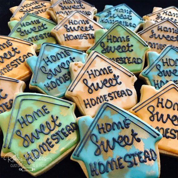 Home Sweet Home Cookies, Welcome Home favors, New Home owners, House ...
