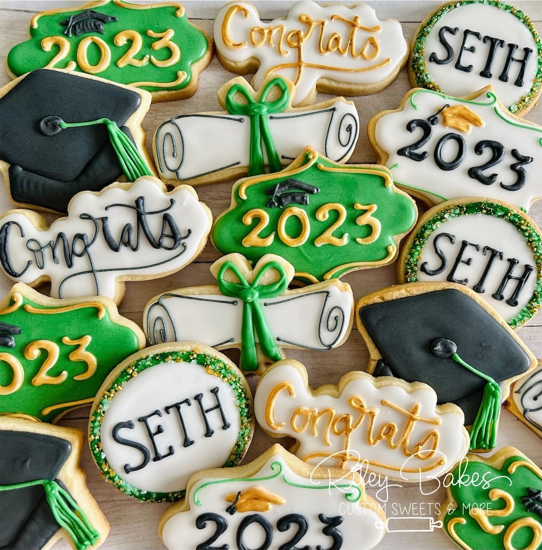 Graduation Cookies: Assorted Party Favors, Custom Tags Available - Etsy
