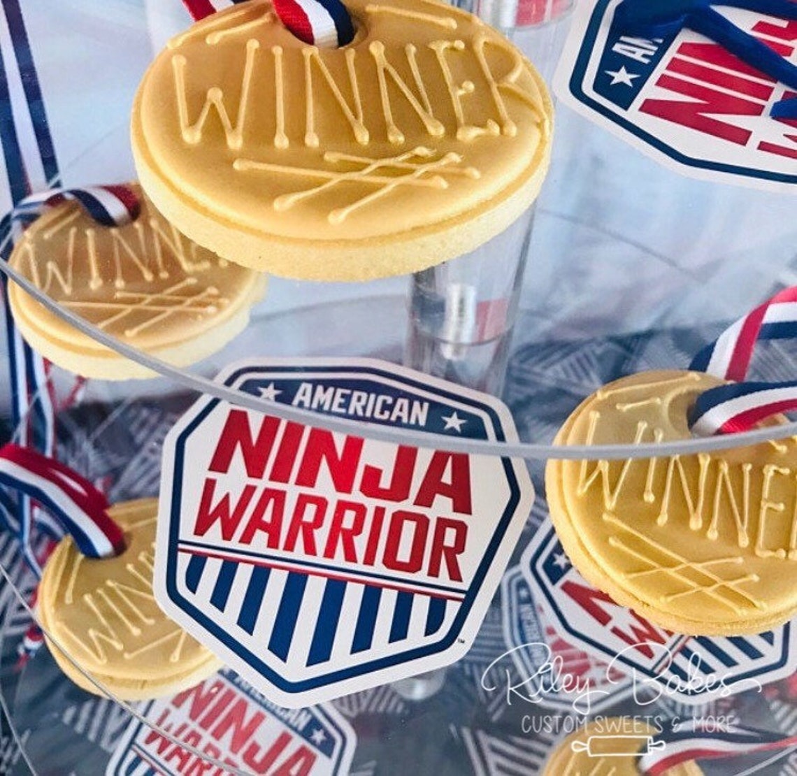 Gold Medal Cookies Olympics Party Ninja Warrior Birthday - Etsy