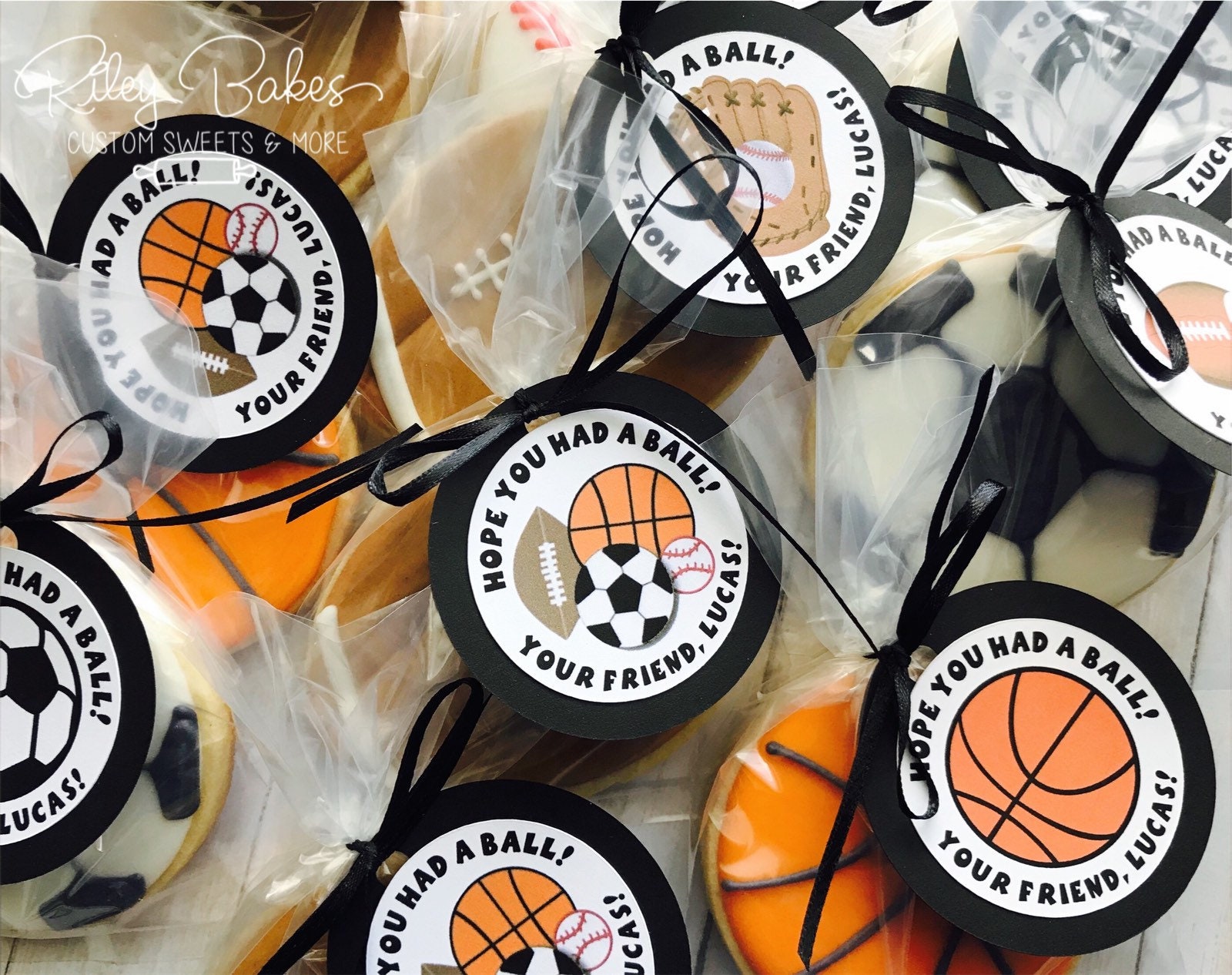 Sports Party Favor Tags: Custom Team Decorations, Set of 12 - Etsy