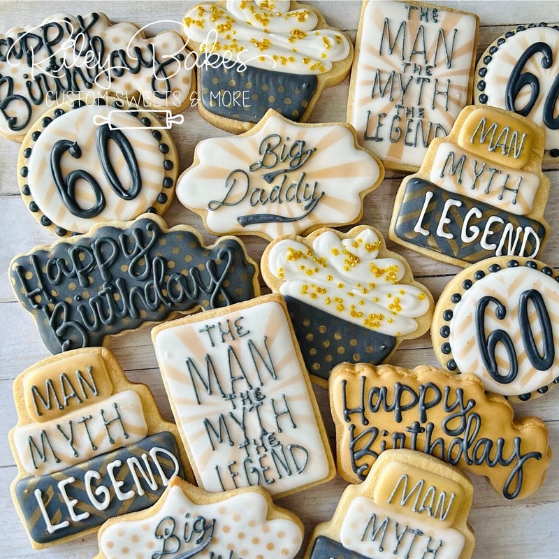 60th Birthday Cookies - Etsy